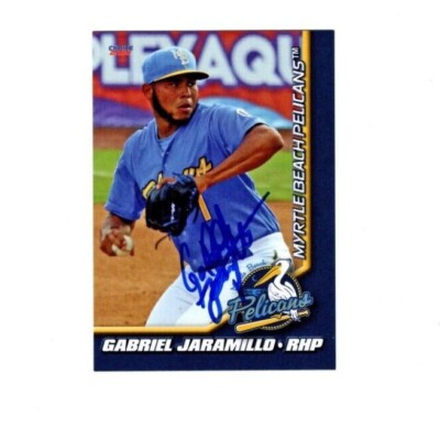 Gabriel Jaramillo signed autograph 2021 Myrtle Beach Cubs baseball card ...