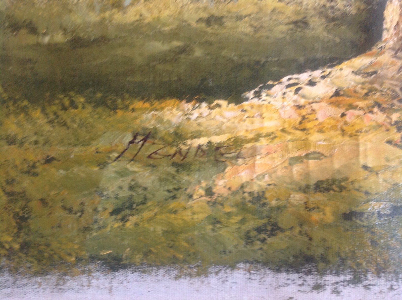 Vintage Original Oil On Canvas Painting Artist Signed Mendel Hendel ...