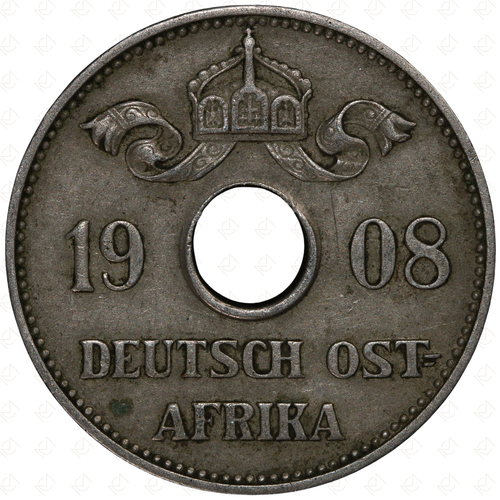 1908 J German East Africa 10 Heller Coin | eBay