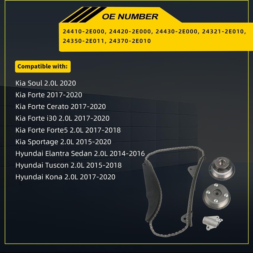 G4NA Timing Chain Kit + VVT Gear For Hyundai Kia Elantra Soul Forte ...