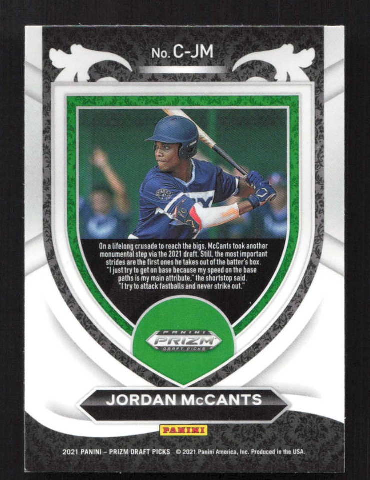 Jordan McCants 2021 Panini Prizm Draft Picks Crusade Pensacola Catholic ...