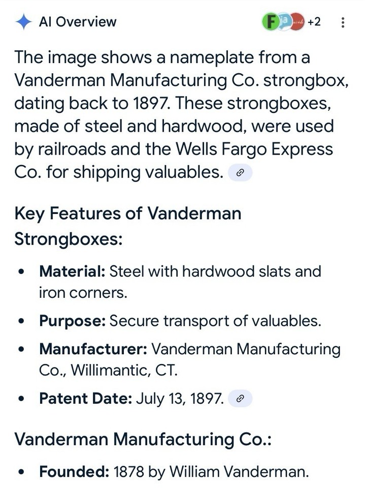 Vanderman 1897 Steel Chest. Rare, Vintage. Heavy Duty. Well Made! | eBay