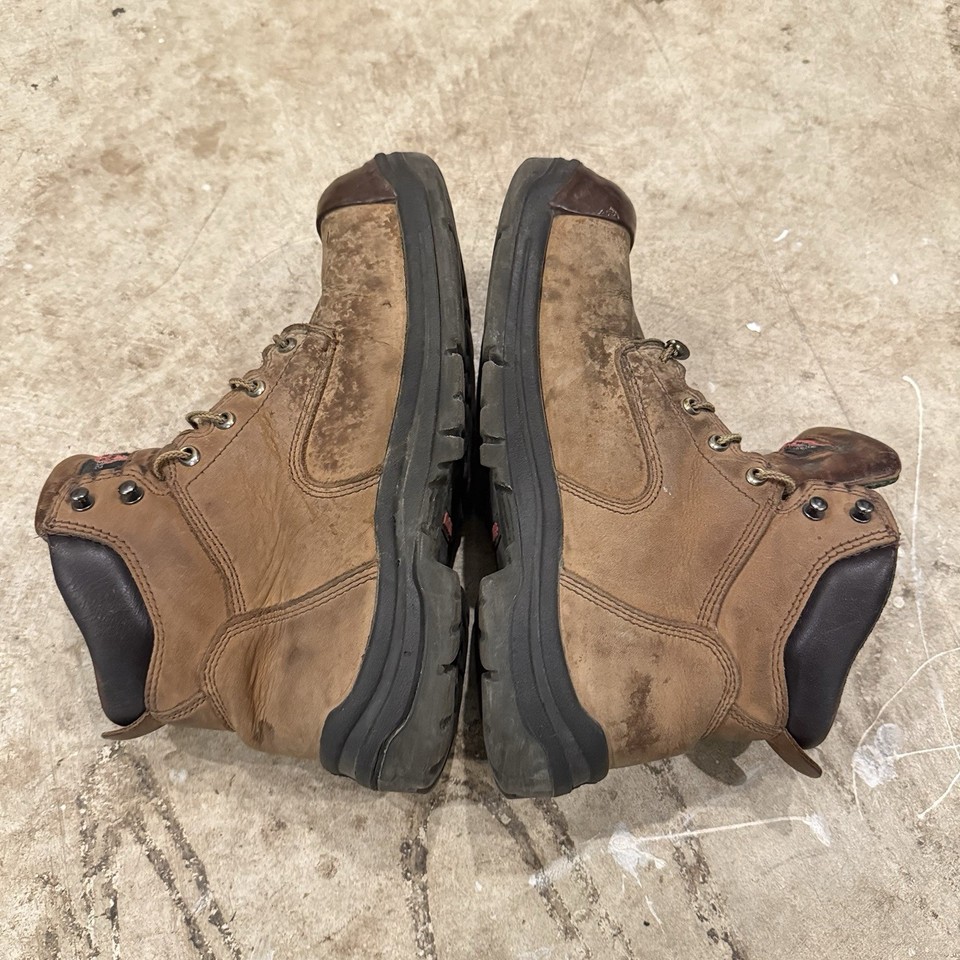 Red Wing King Toe Boots Mens 10.5 Brown Leather Steel Toe Waterproof ...