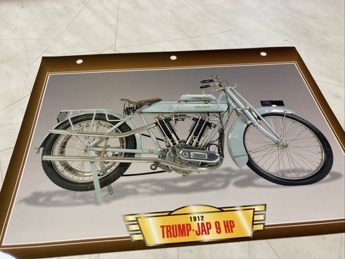 Trump JAP 1000 9HP 1912 Card Motorcycle Passion Collection Atlas | eBay