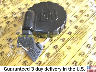 JCB BACKHOE- GENUINE DIESEL FUEL CAP WITH 2 KEYS (123/05892 331/33064 ...