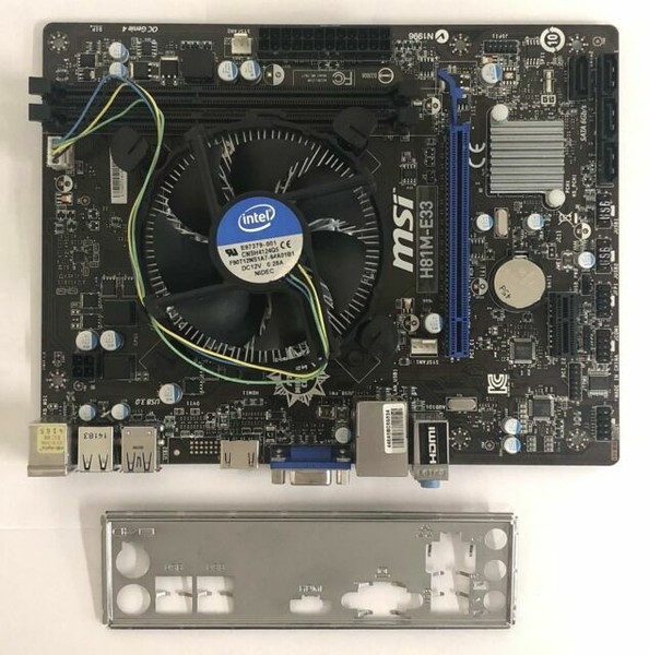 MSI H81m-e33 Lga1150 Intel H81 Chipset Ddr3 VGA HDMI Pci-e Motherboard ...