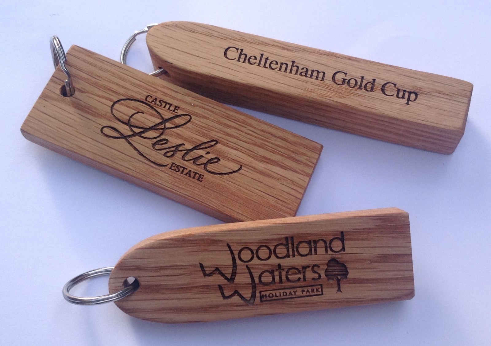 Solid engraved Oak wooden personalised hotel key fobs tags | eBay