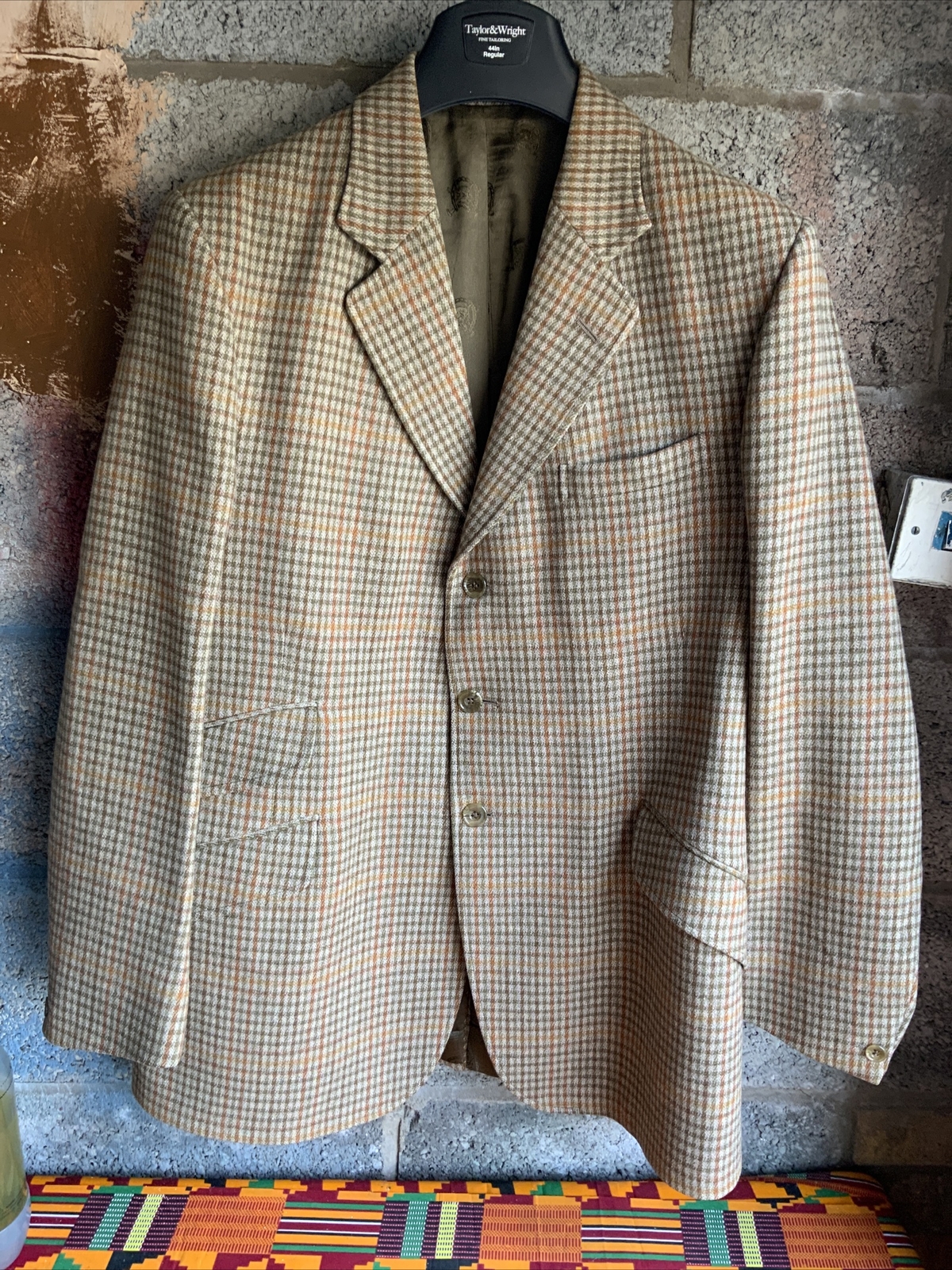 Vintage PYTCHLEY Mens Check Suit Tweed Jacket Blazer … - Gem