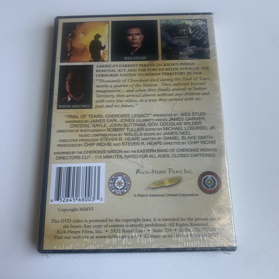 The Trail of Tears: Cherokee Legacy DVD, Wayne Mitchell, James Garner ...