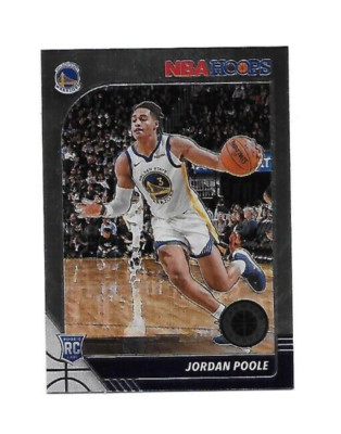 2019-20 PANINI NBA HOOPS PREMIUM STOCK JORDAN POOLE ROOKIE CARD RC #223 ...