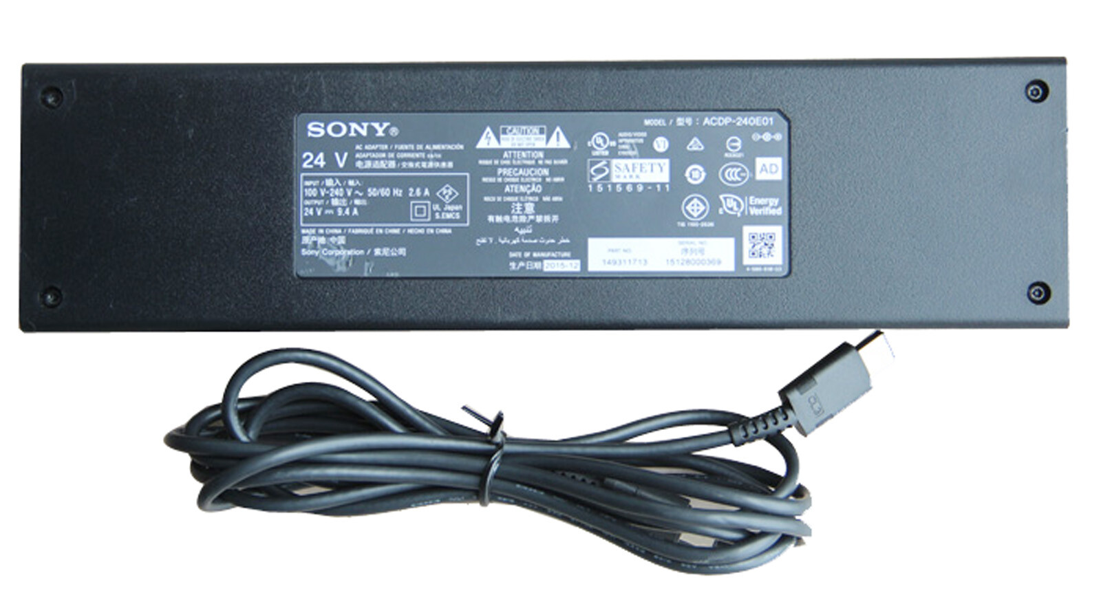 Original Sony 24V 9.4A 225W AC Power Adapter For Sony XBR-55X930D XBR ...