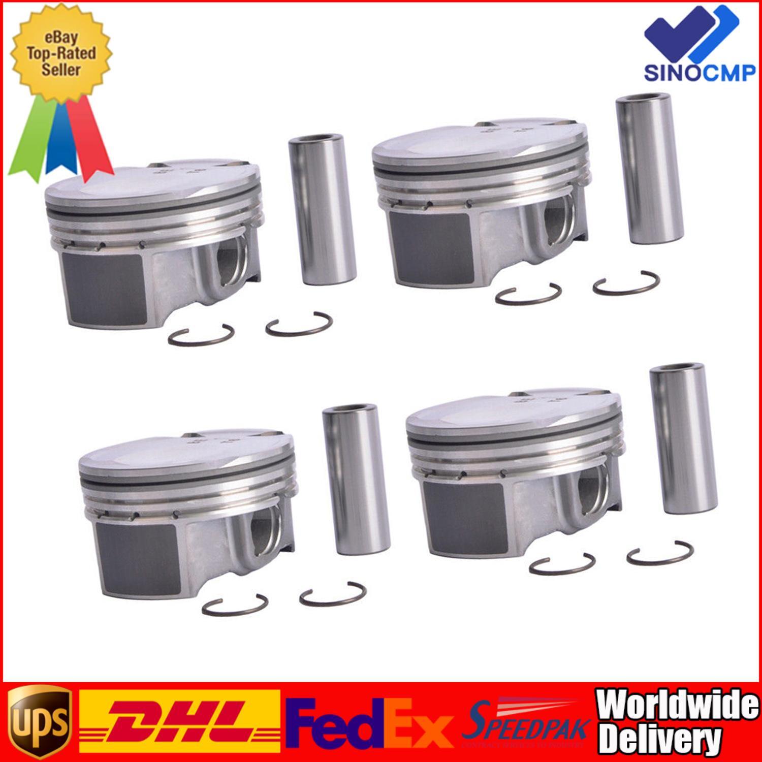 4PCS Pistons & Pins for Hyundai Sonata Kia Optima 2011-13 2.0L TURBO ...