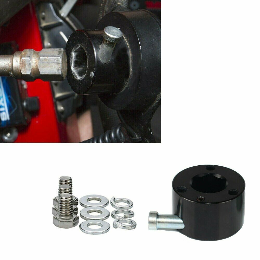 Black Steering Wheel Quick Release Disconnect Hub 3/4" Shaft Size For ...