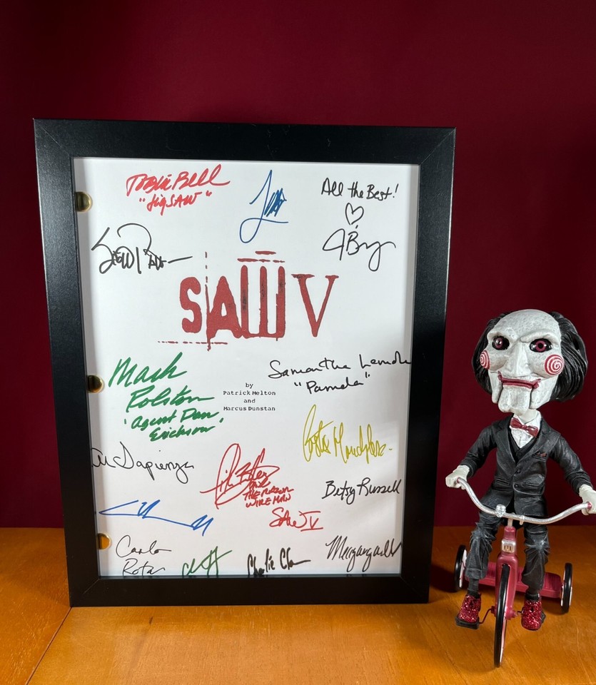 Saw V Script Signed- Autograph Reprints- Jigsaw- Saw 5 Movie Script | eBay