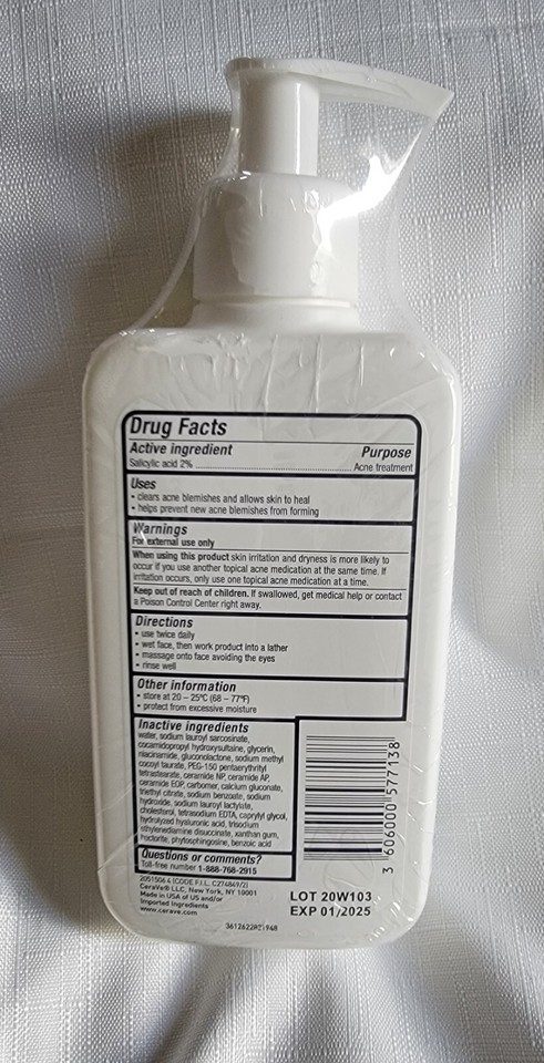 CeraVe Acne Control Cleanser With Salicylic Acid - 8 fl oz 360600057713 ...