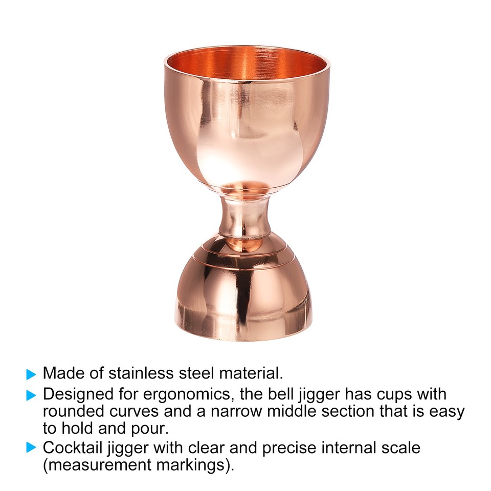 1oz/2oz Bell Jigger Stainless Steel Double Cocktail Jigger Measuring ...
