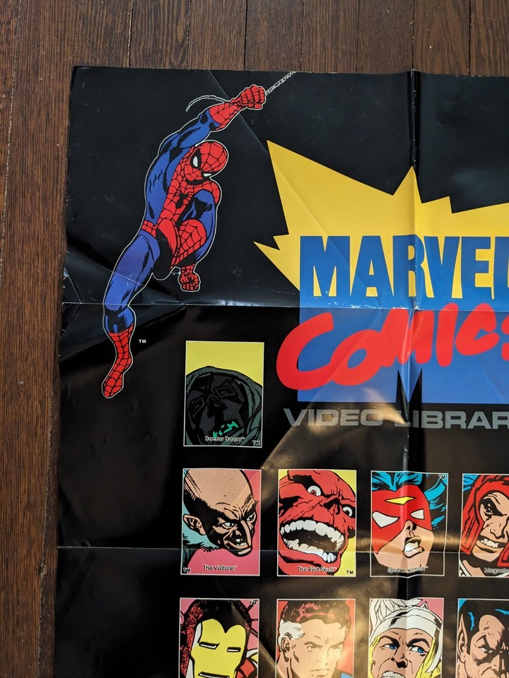 Vintage 1985 Marvel Comics Prism Video Library Poster 22x33 | eBay