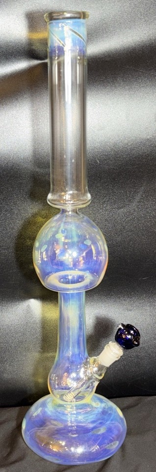 Vintage 2 FT Custom Blown Glass WaterPipe Tobacco Bong Mushroom US Made ...