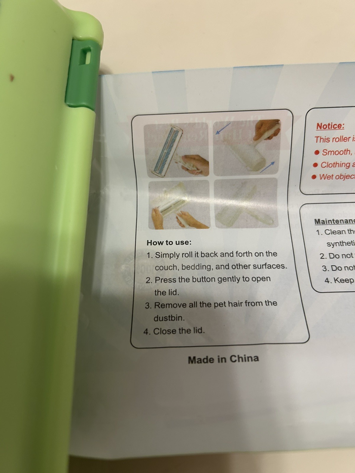 Pet Hair Lint Remover Roller- Reusable Cat And Dog Hair Remover For ...