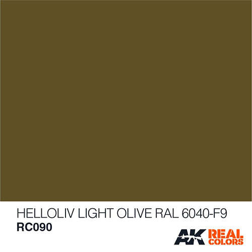 AK Interactive RC090 Real Colors Helloliv-Light Olive RAL 6040-F9 Paint ...