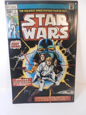 STAR WARS comic metal sign. Cover art from issue #1. Wall decor. Rare ...