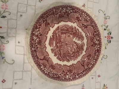 Antique Mason's Vista Transferware Castle IronStone Salad Plate 7 7/8 ...