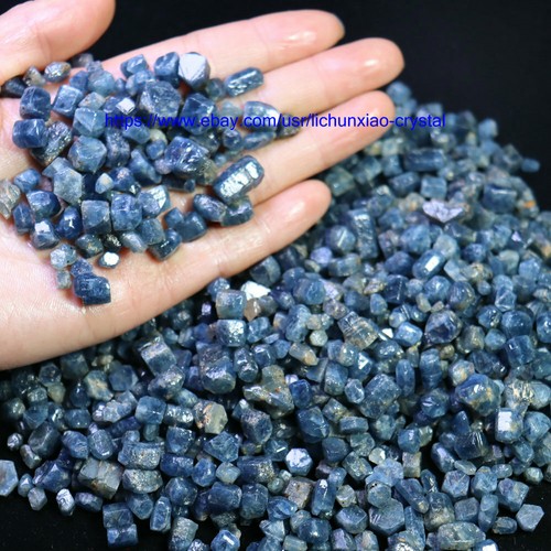 50g Natural Blue Sapphire Blue Corundum Raw Untreated Crystal Mineral ...