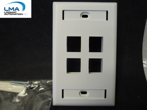 2X PANDUIT NETKEY NK4FWHY 4 POSITION FACEPLATE WHITE **NEW | eBay
