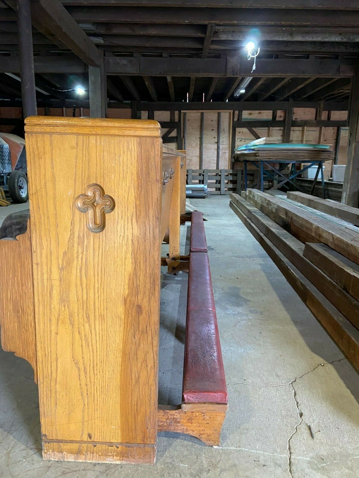 Vintage late 1800's Church (Catholic) Pews Solid White Oak - 10 ...