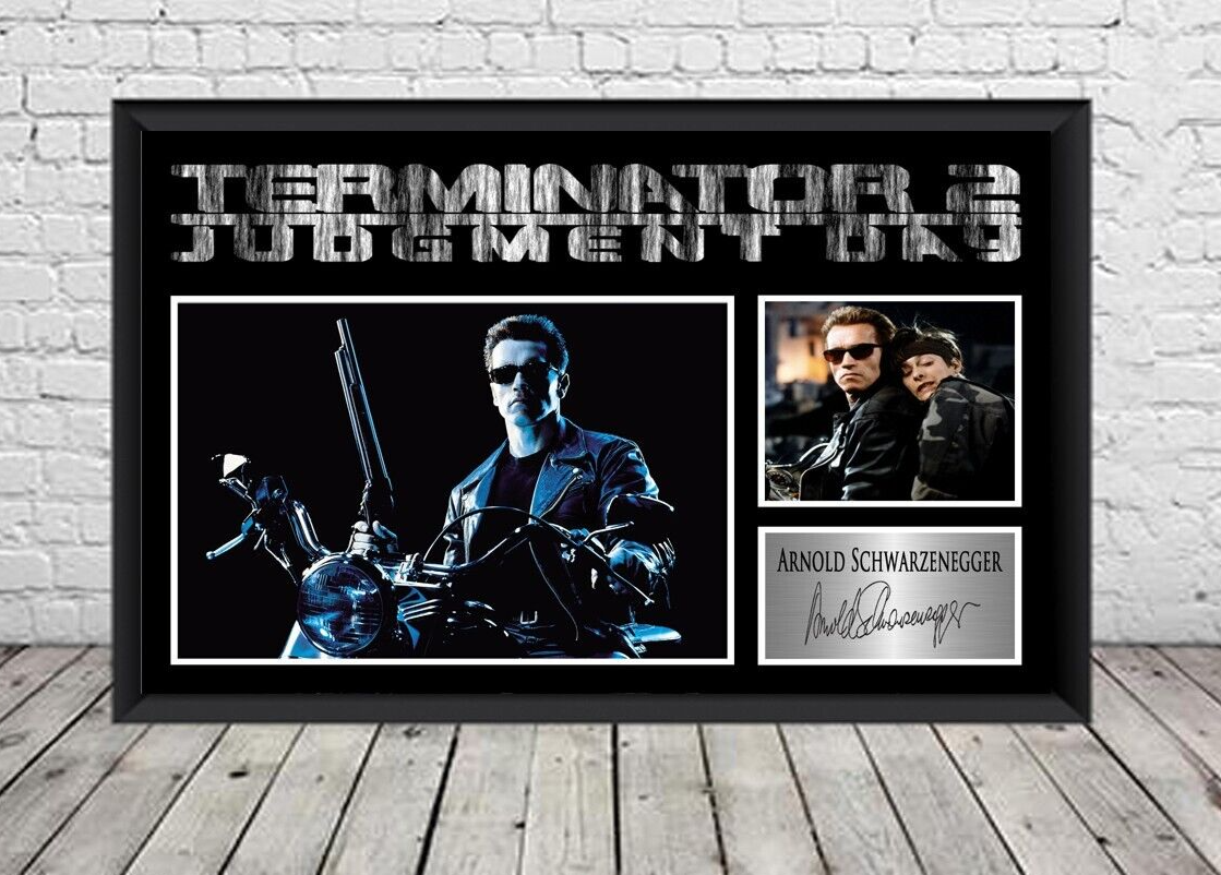 Terminator 2 Signed Photo Autographed Poster Arnold Schwarzenegger ...