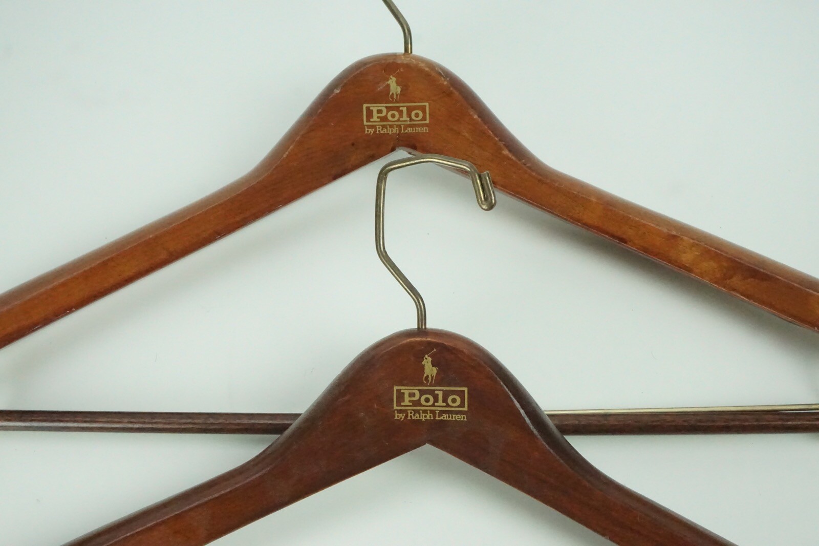 Polo Ralph Lauren Heavy Wooden Suit Hangers Set of 2 | eBay