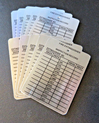 🔥🧯10-METAL FIRE EXTINGUISHER 4-YEAR INSPECTION TAGS 2024-2025-2026-2026 ...