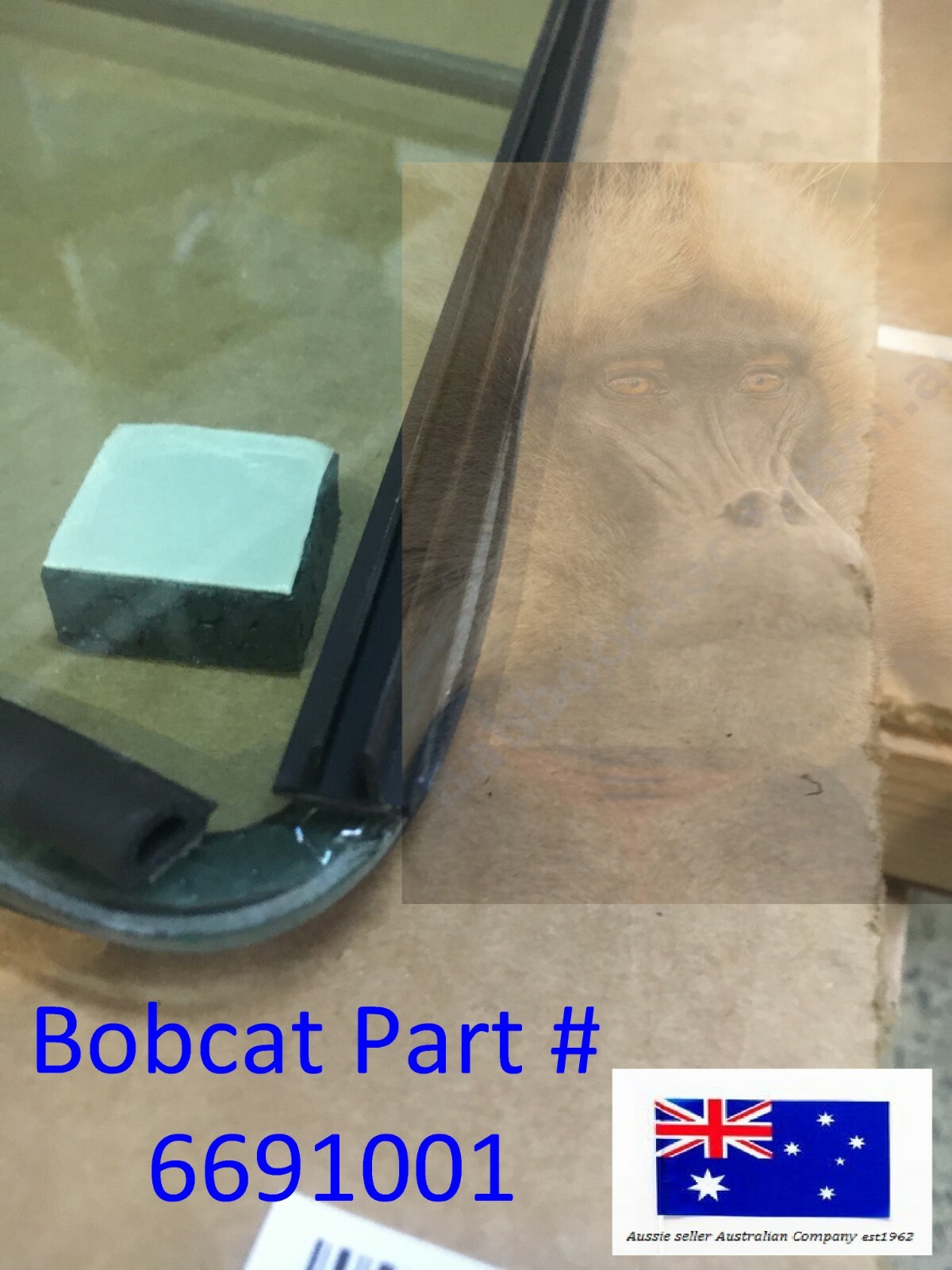 Bobcat Genuine LHS Rear Glass Window 6691001 T180 T190 T200 T250 T300 ...