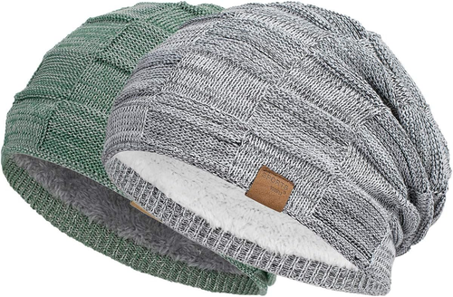 Slouchy Beanie for Men Winter Hats for Guys Cool Beanies Mens Lined ...