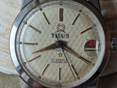 Vintage 50's Titus Titomatic MOD. 5400 All SS Watch w/Signed Crown,ETA ...