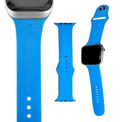 "DeFeat Cancer" Men's Health Blue Prostate Cancer Watch Band | eBay
