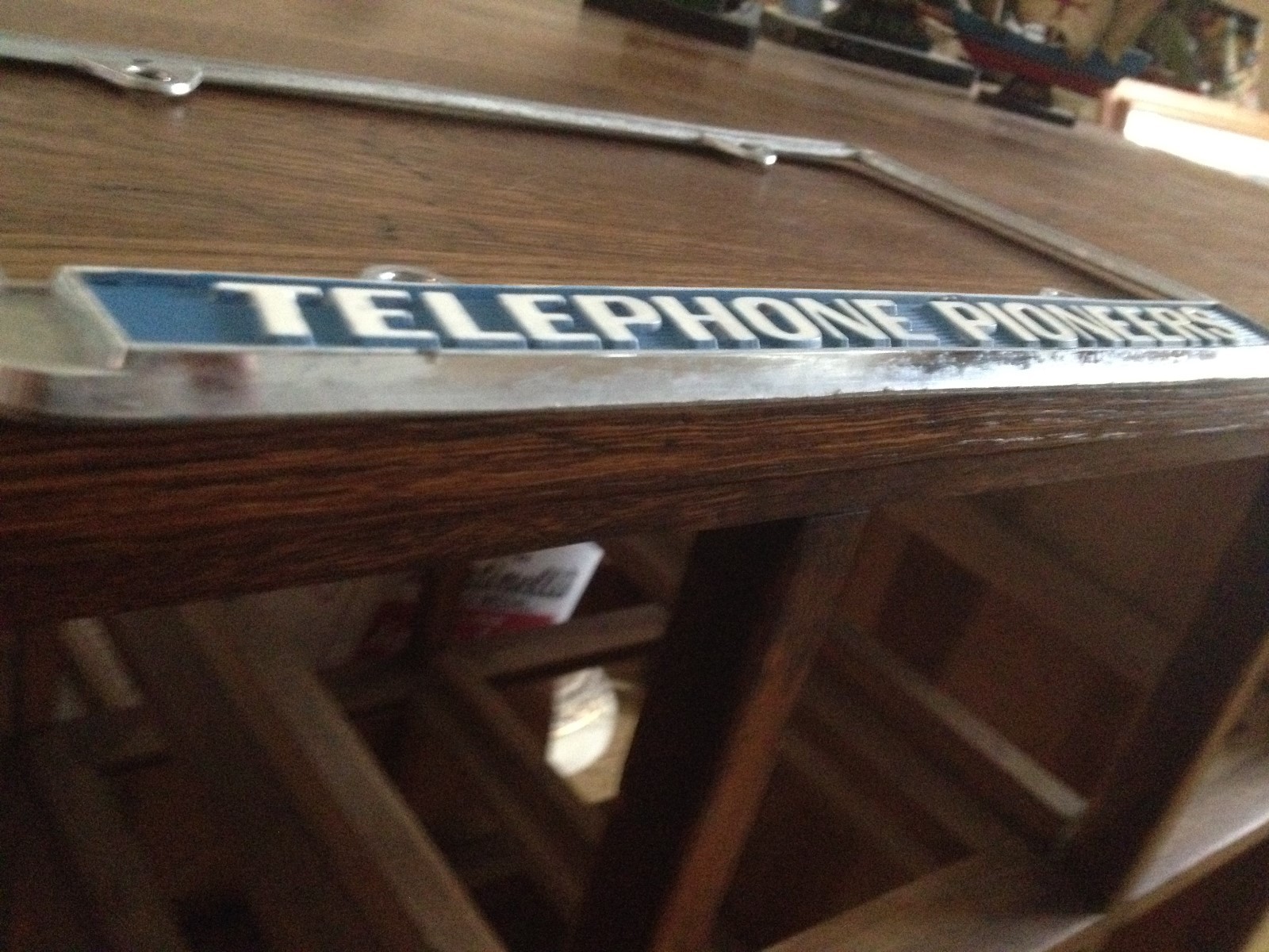 Vintage Bell Telephone License Plate Frame Telephone Pioneers | eBay