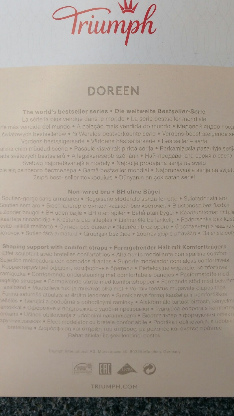 42D White Classics by Triumph Doreen Bra White World Best Seller B.N.W ...