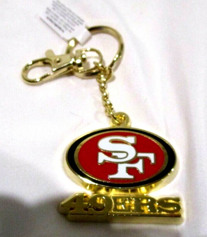 49ers Gray NFL Keychain Detachable Lanyard+49ers Logo Gold Clr Keychain ...