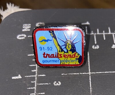 Trails End Gourmet Popcorn 91-92 Pin Boy Scouts of America BSA Statue ...
