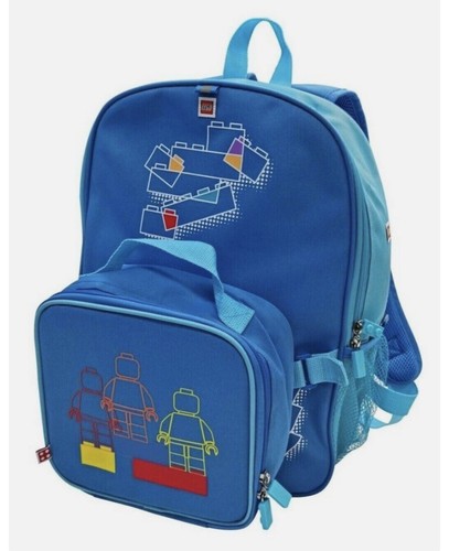 LEGO Backpack School Bag with Detachable Lunch Box Bag Blue BNWT | eBay