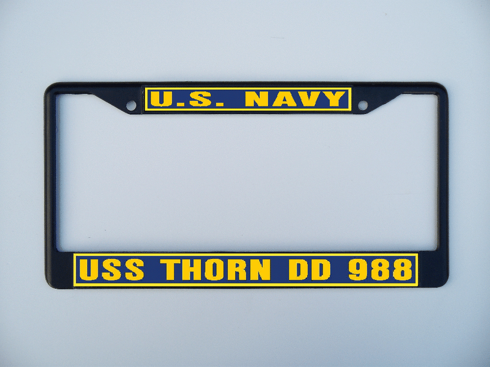 USS THORN DD 988 License Plate Frame U S Navy USN Military Car-Truck ...