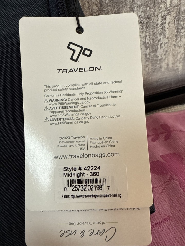 Travelon Anti-Theft Classic Travel Bag Dark Blue : 8" x 10" x 3.5" | eBay