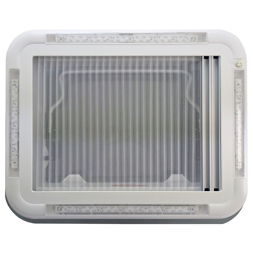 ADVENTURER SKYLIGHT 400 X 600MM LED LIGHT ROOFLIGHT CAMPERVAN CARAVAN ...