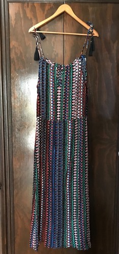 CITY CHIC MULTI COLOUR GEOMETRIC STRIPE MAXI DRESS SIZE: M NN RRP $119. ...