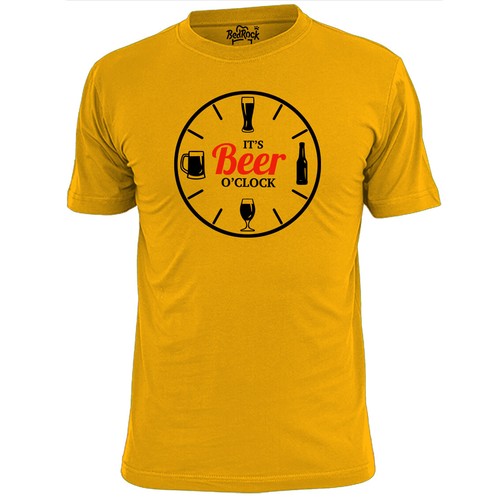 Mens Beer O'clock v2 Funny T Shirt Booze Alcohol Drinking | eBay