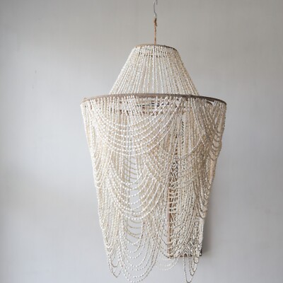 Bead Seashell chandelier,Bohemian Seashell Chandelier, Beach Bali ...