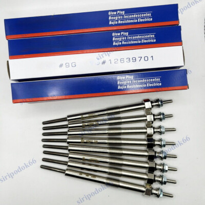 8PCS 12639701 OEM Diesel Glow Plug For LMM LML LBZ Silverado Sierra ...