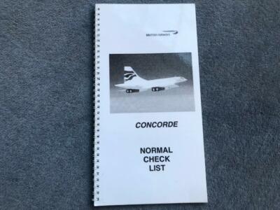 British Airways Concorde Checklist Febbraio 2002 Fotocopia | eBay