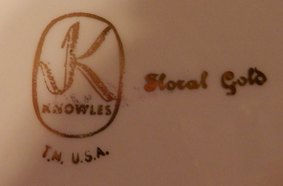 KNOWLES FLORAL GOLD 10 1/4 INCH PLATE WITH GOLD DESIGN-USA MADE | eBay